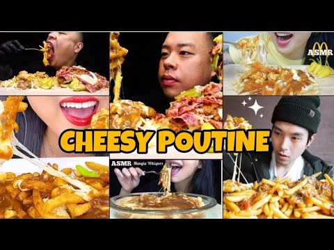 Mukbang Cheesy Poutine Asmr Compilation - YouTube