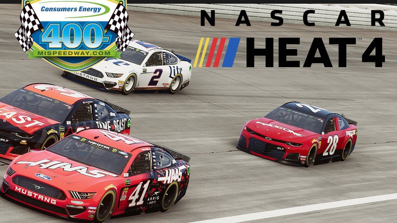 NASCAR HEAT 4 CUP SERIES SEASON 3 AT MICHIGAN - YouTube