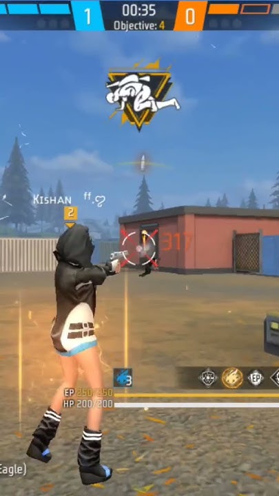 1 v4 fight desert eagle #freefire - YouTube