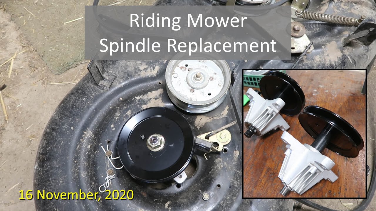 Riding Mower Spindle Replacement - YouTube