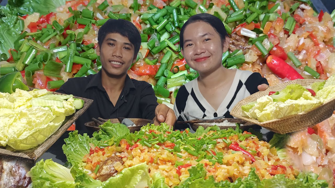 Ep# 106 | Amazing Eating Chhar Chue Em (Fried Mixed Vegetable & Fish ...