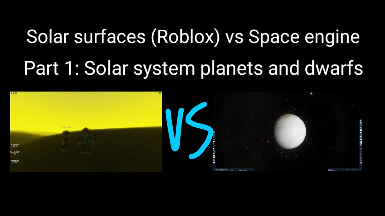 Solar surfaces (Roblox) vs Space engine part 1: Solar system planets and dwarfs - YouTube