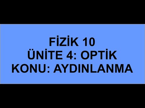 10.SINIF-OPTİK-AYDINLANMA KONU ANLATIMI-SORU ÇÖZÜMÜ