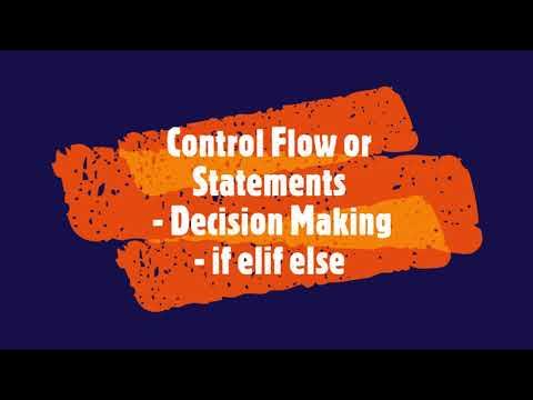 PYTHON - Control Flow or Statements - if elif else - YouTube