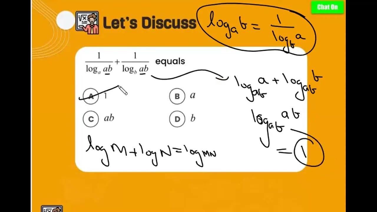 IIT JEE CLASS 11 :BASIC MATHEMATICS: LOG APPLICATIONS WITH PROPERTIES ...