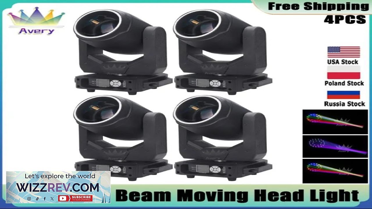 o Tax 4Pcs/Lot Lights 200W LED Moving Head Projector Beam LED Lights ...