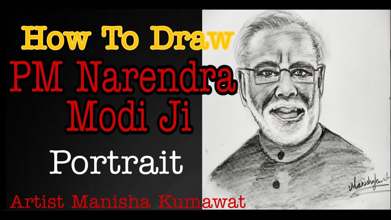 How to Draw PM Narendra Modi ji Step by Step Sketch tutorial || pm ...