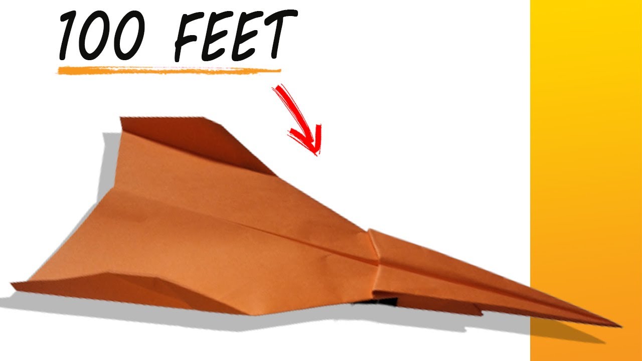 how to make the best paper airplane for distance step by step - YouTube