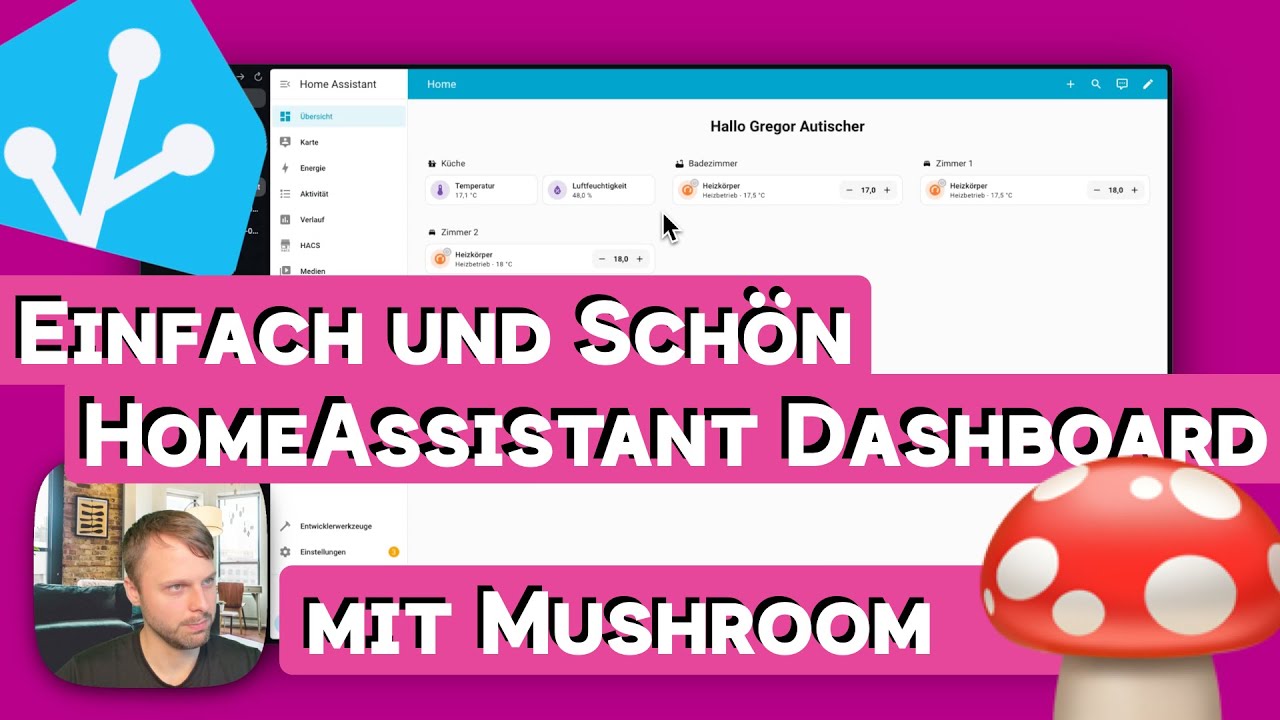 Endlich ein SCHÖNES HomeAssistant Dashboard! Mushroom Cards Tutorial ...