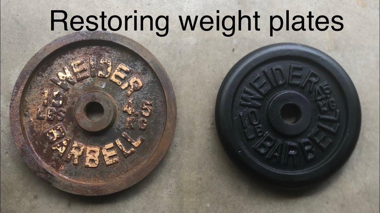 Restoring weight plates - YouTube