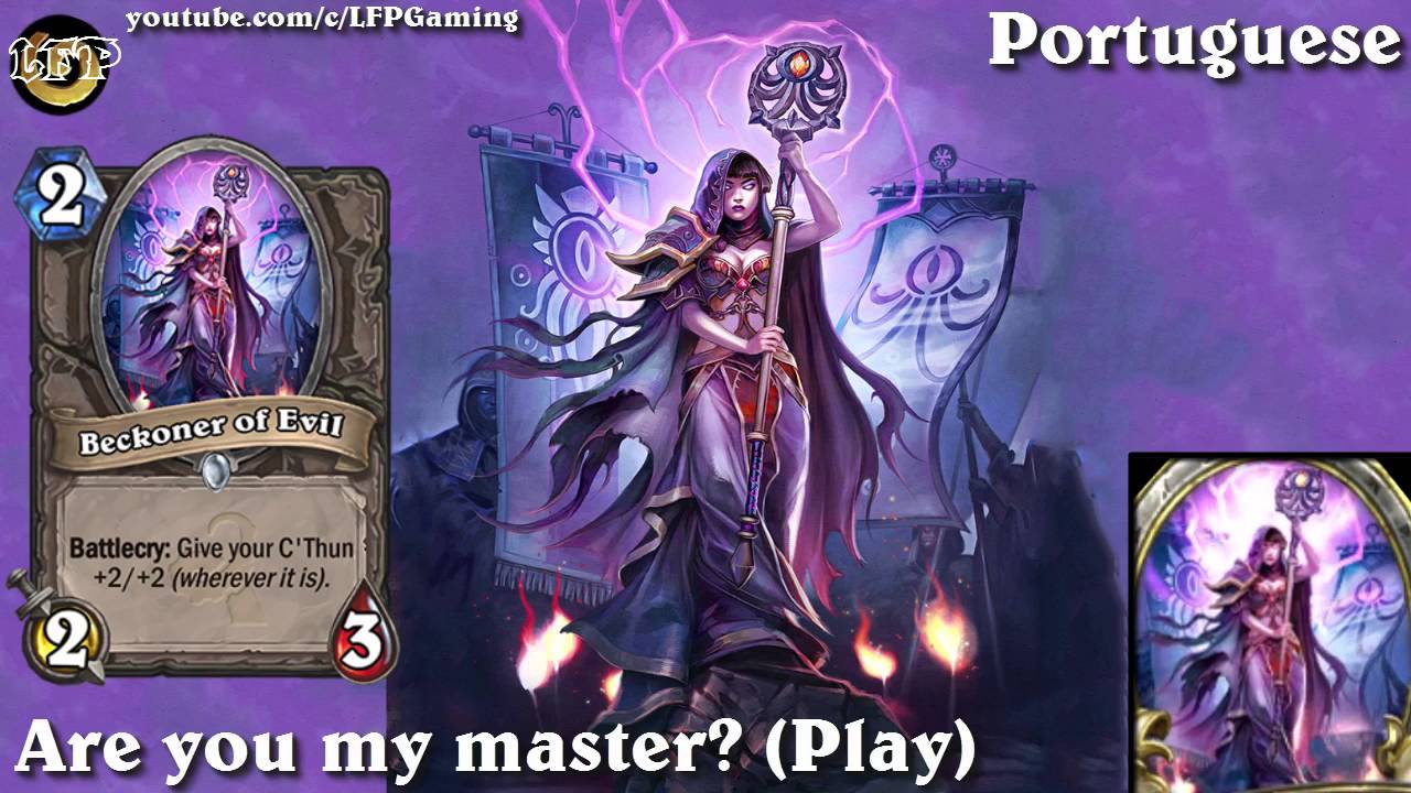 Hearthstone: Beckoner of Evil card sounds in 14 languages -WotOG - YouTube