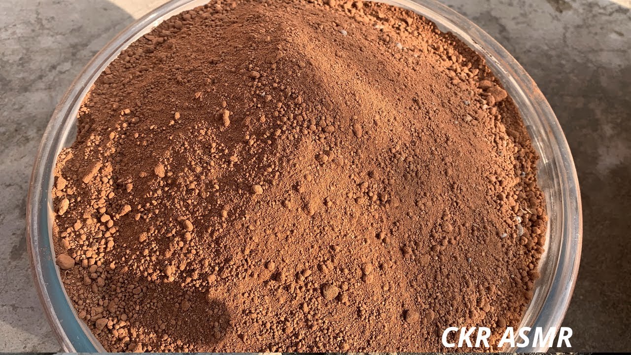 Gritty red brick sand pouring in water 💦 - YouTube