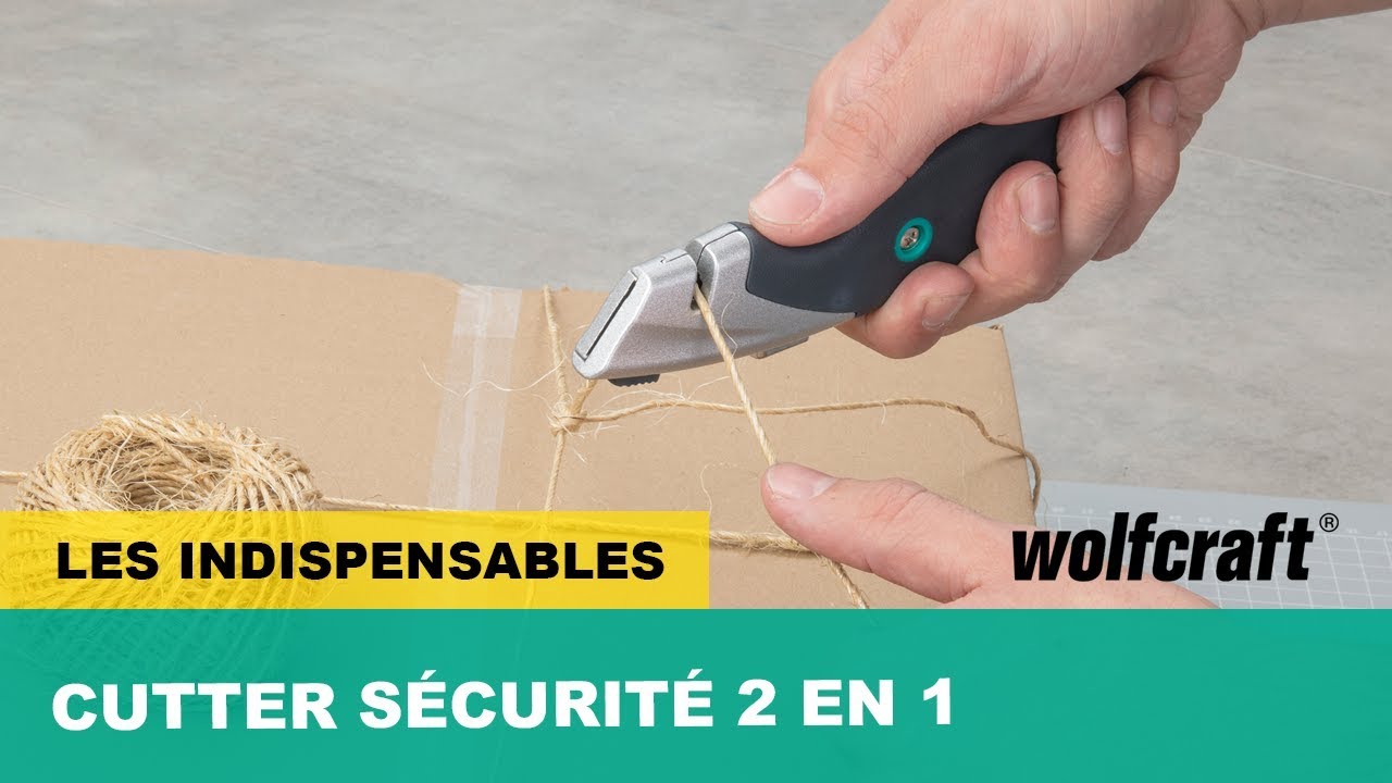 Un cutter de sécurité 2 en 1 | wolfcraft - YouTube