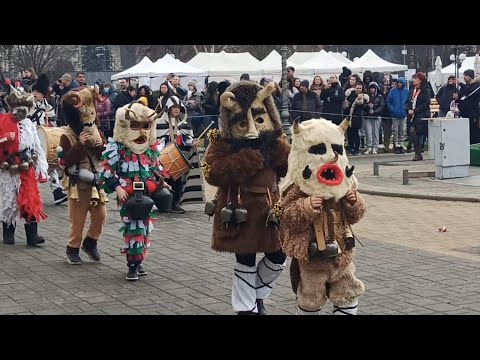 Сурва Перник 2025 - 1 ден/кукери/деца и ученици 👍Surva  Pernik 2025 - 1 day /kukers/children