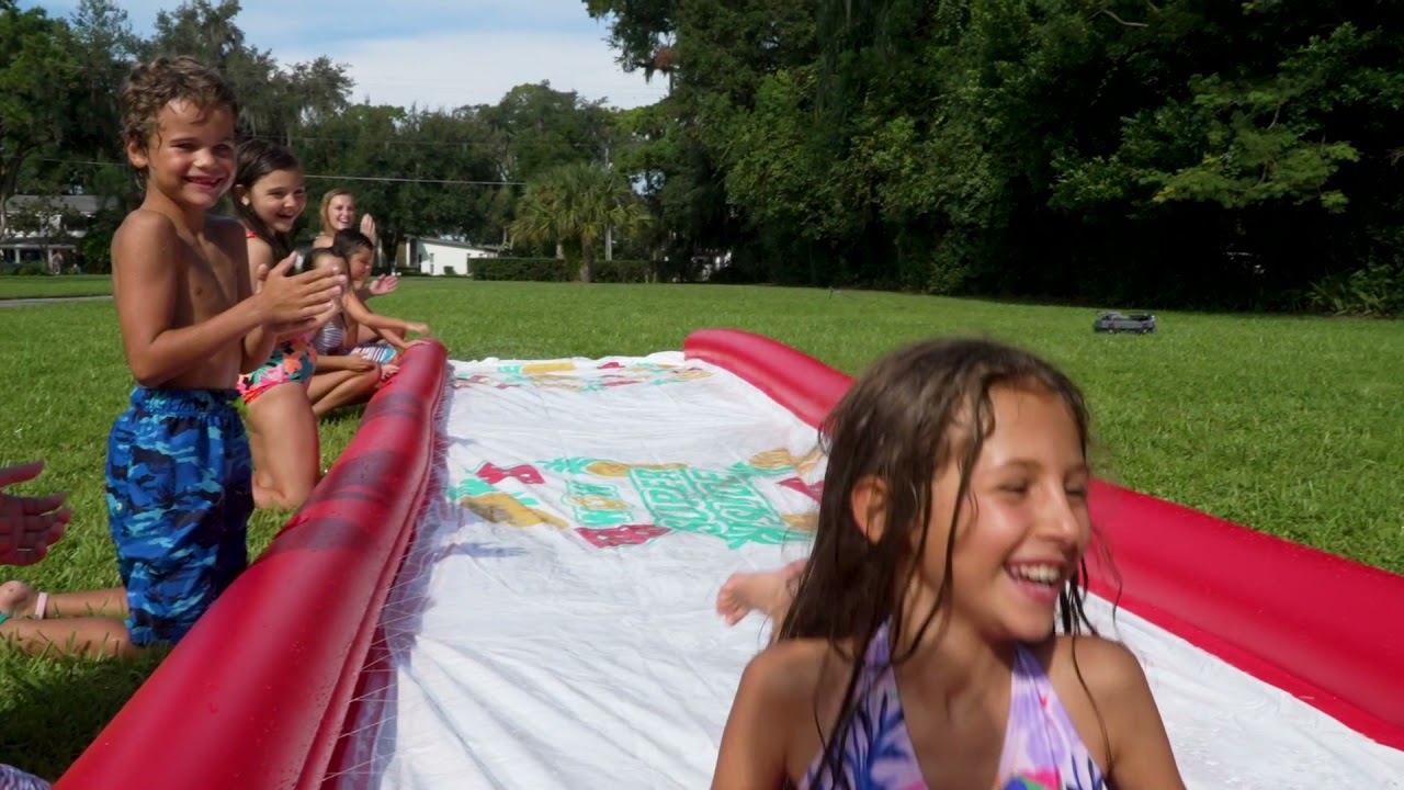 WOW Sports Pineapple Lawn Slide - YouTube