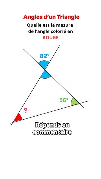 Mesures des angles d’un triangle et angle opposés par le sommet #math # ...