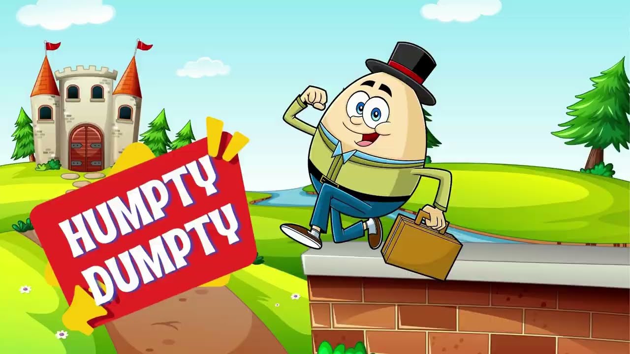 HUMPTY DUMPTY | NURSERY RHYMES | kids song | Humpty Dumpty sat on a ...