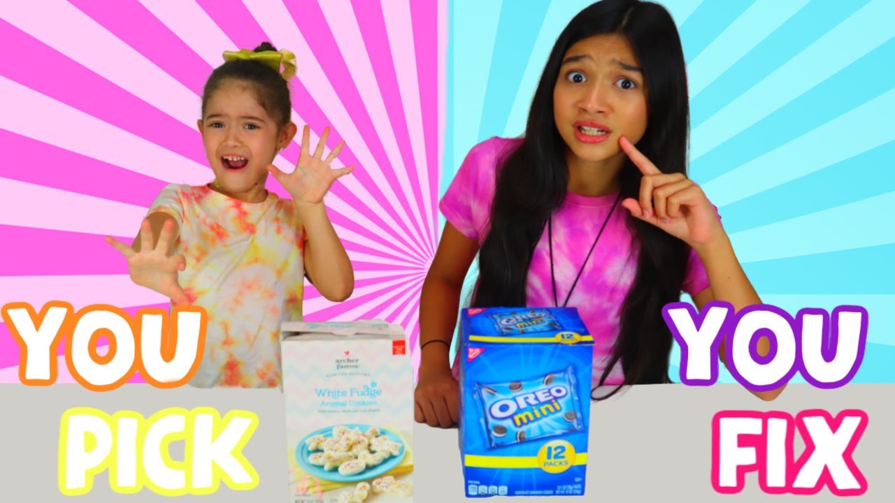 YOU PICK YOU FIX SLIME CHALLENGE |JASMINE AND BELLA - YouTube