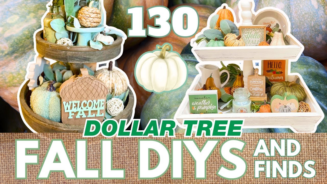 🍃 130 FALL Tiered Tray Dollar Tree DIYS & Finds! NINE Themes: Crafting ...