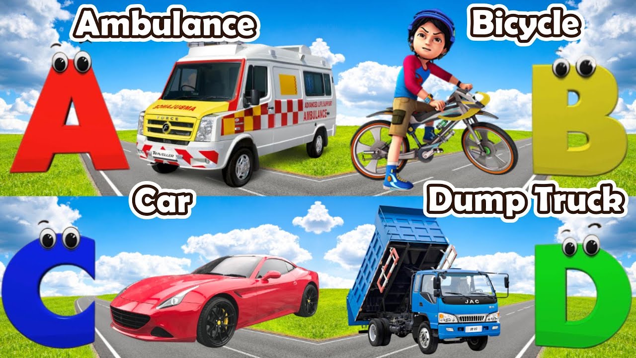 Vehicles Alphabet Song for kids | Vehicle ABC Song | Phonics for Kids ...