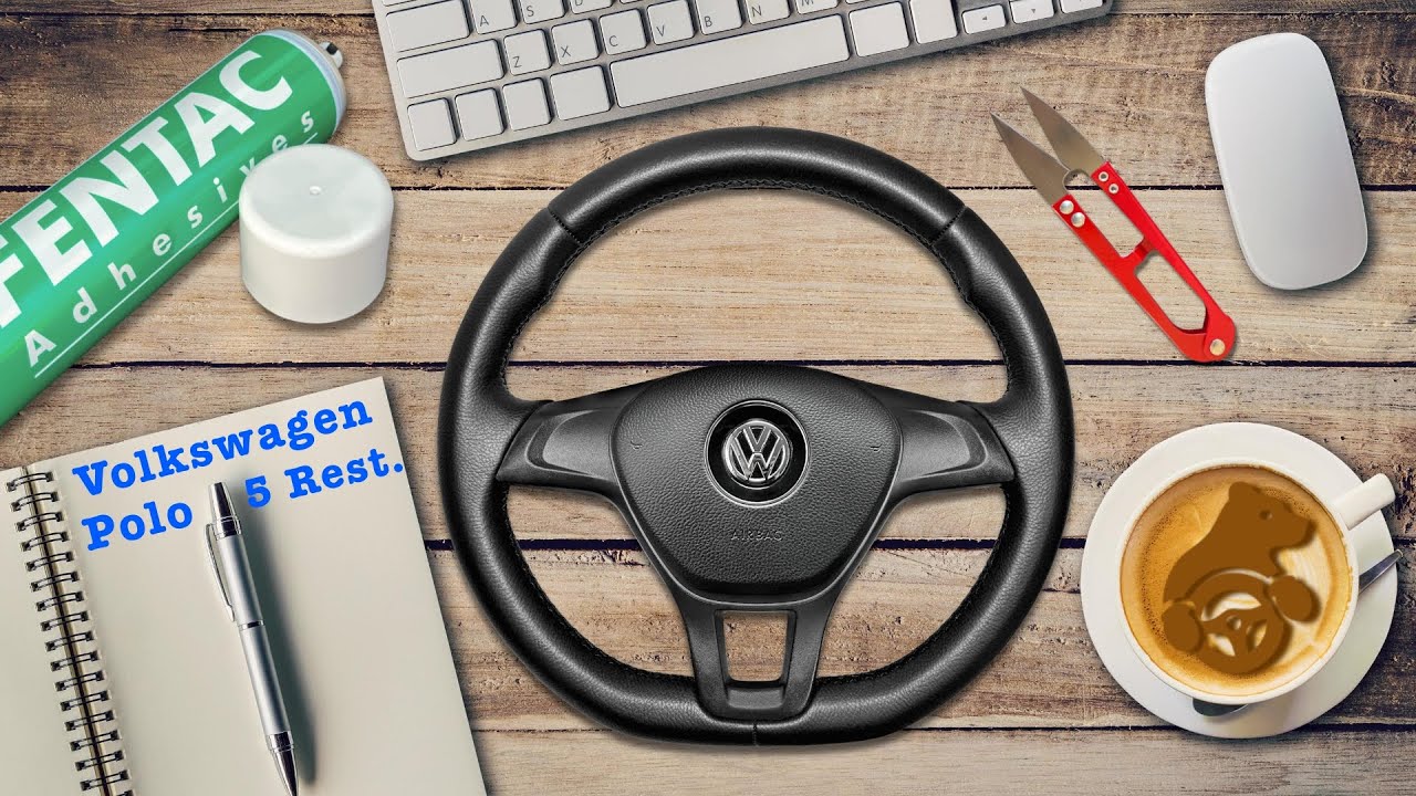 ОБШИВКА РУЛЯ VW POLO V REST. СО СПИЦАМИ. - YouTube