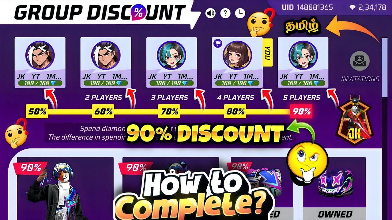 NEW GROUP DISCOUNT 90% OFFER 🔥 || HOW TO COMPLETE GROUP DISCOUNT EVENT ...