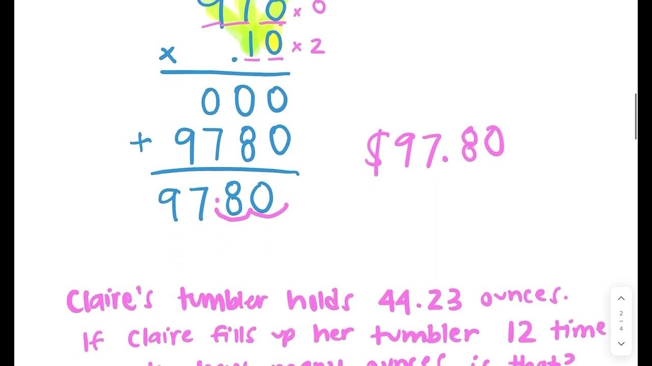 Multiplying Decimals Using the Standard Algorithm (5th Grade) - YouTube