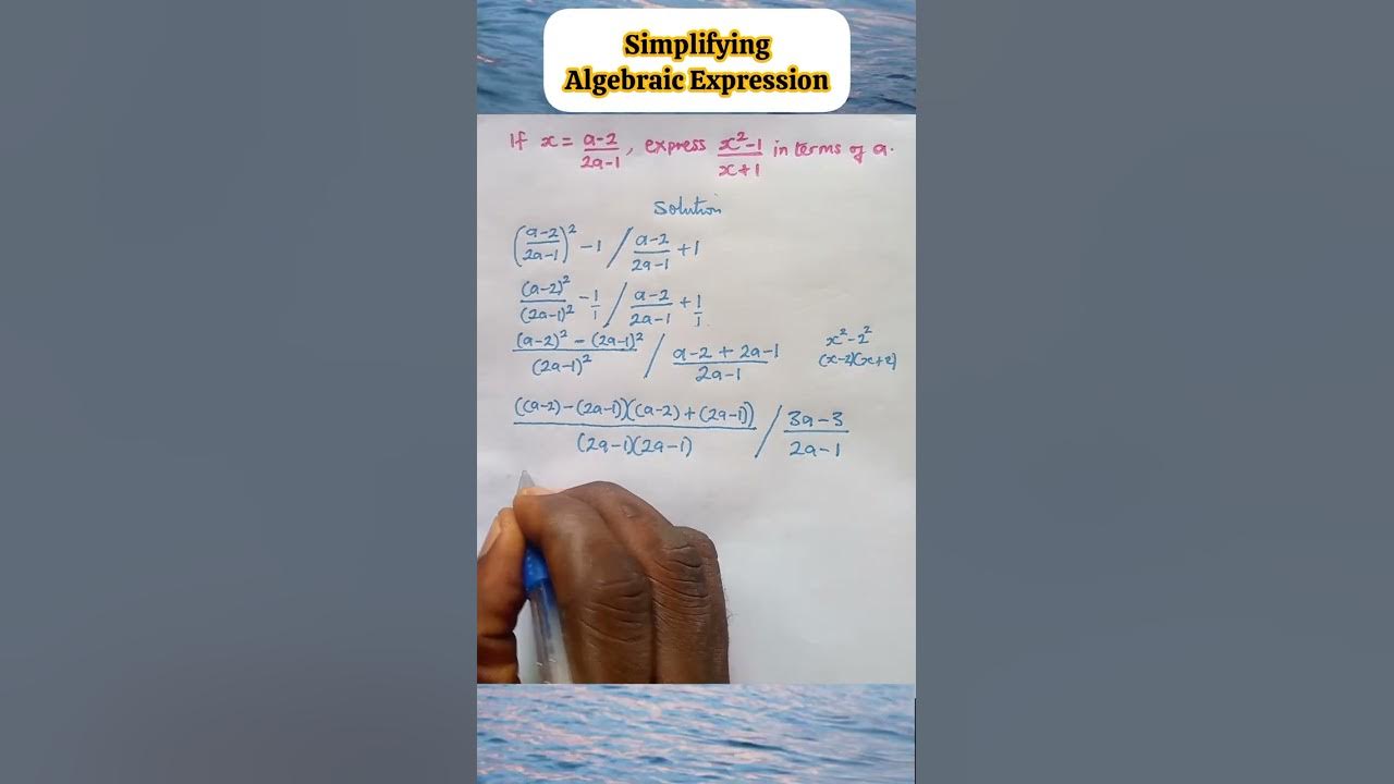 Algebraic Expression involving Substitution - YouTube
