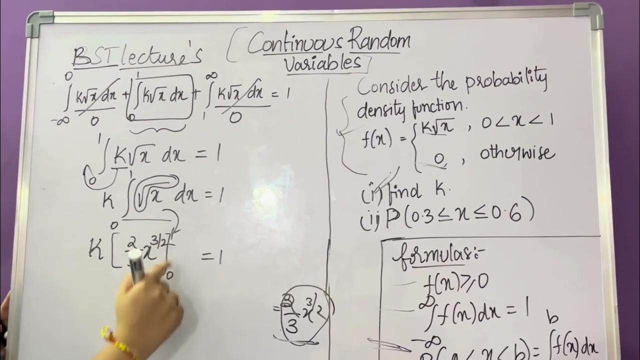 Continuous Random Variable (Solved Example) - YouTube