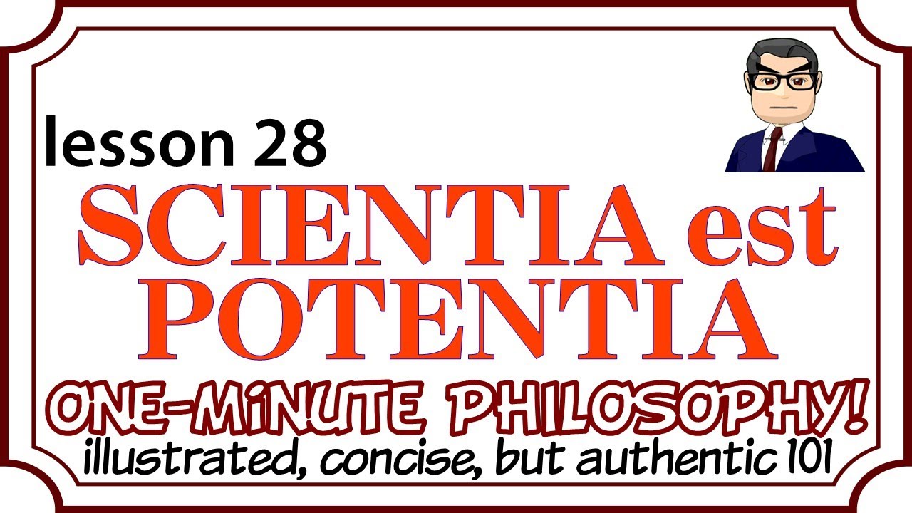 SCIENTIA EST POTENTIA (L28) Aim for Human Prosperity with Science ...
