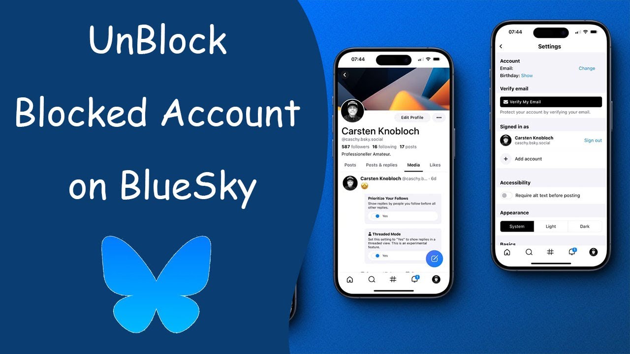 How to UnBlock Blocked Account on BlueSky App? - YouTube