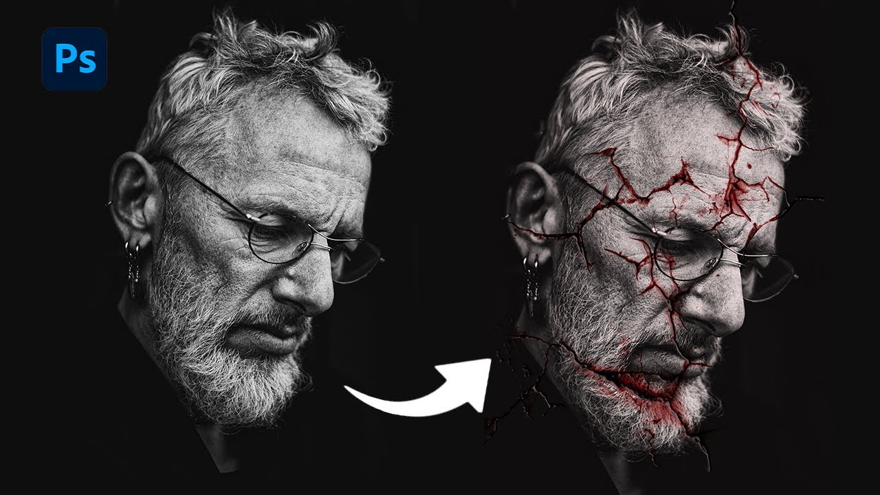 Photoshop Tutorial Broken Face Effect for Horror Movie Posters 2025 ...