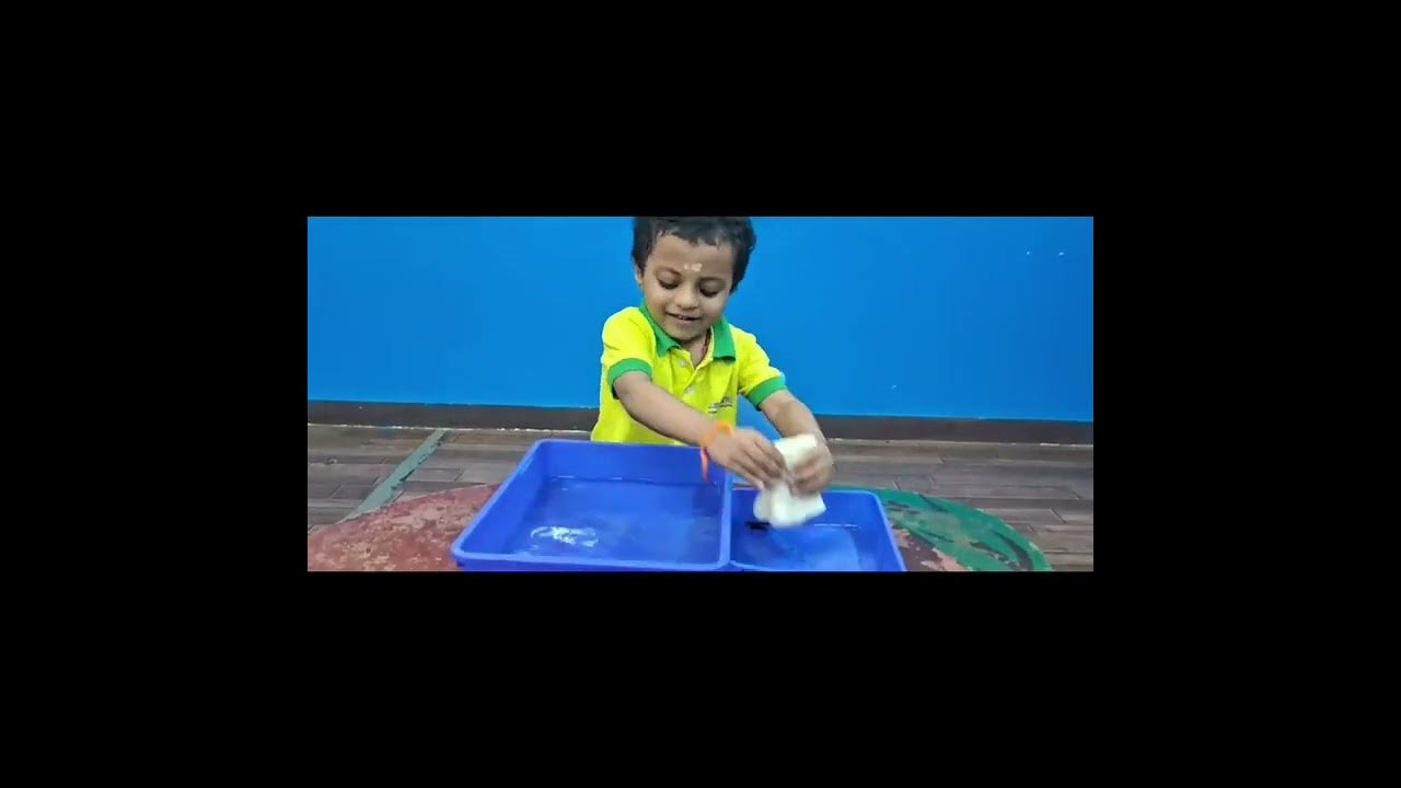 water Sponge Squeezing Activity - YouTube