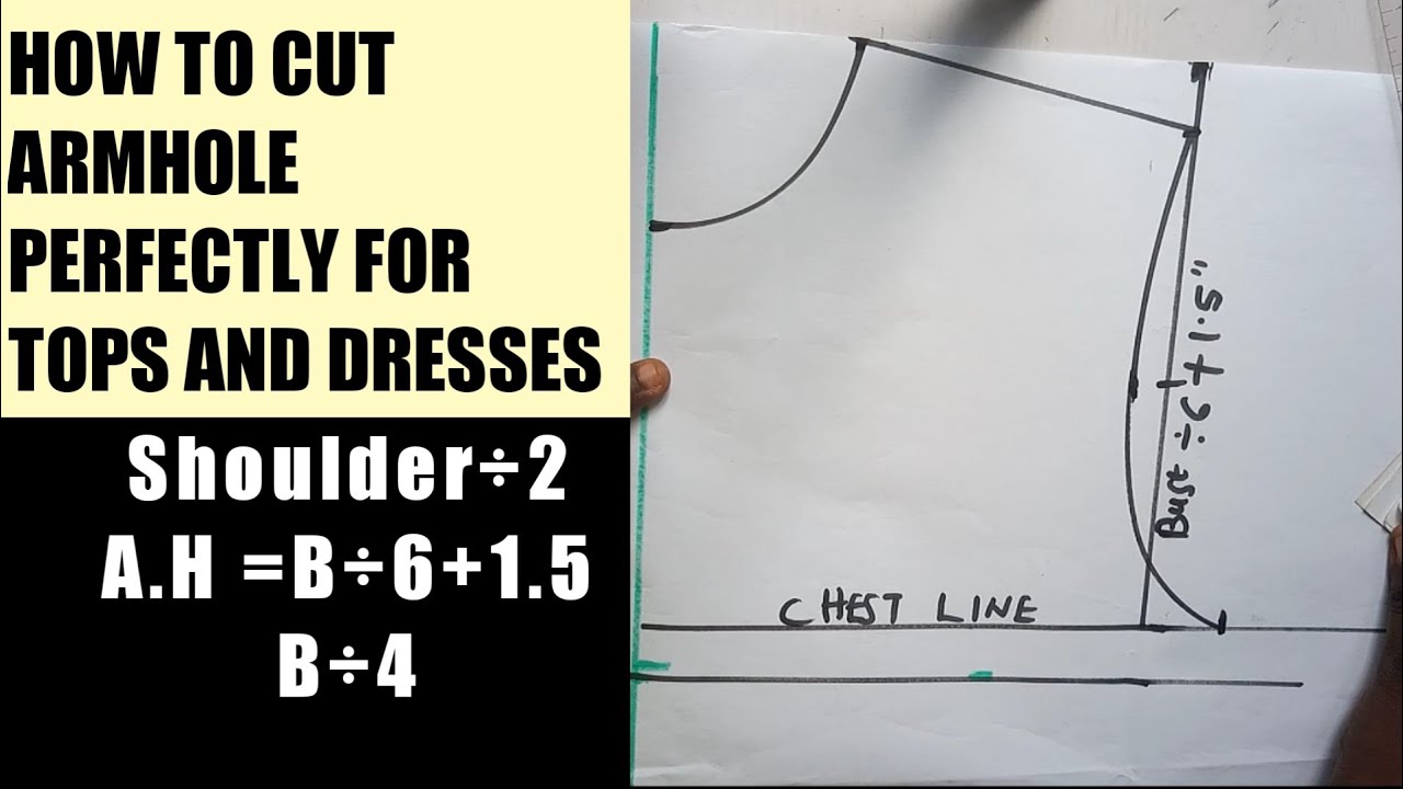 How to draft armhole pattern, pattern drafting[Detailed] - YouTube
