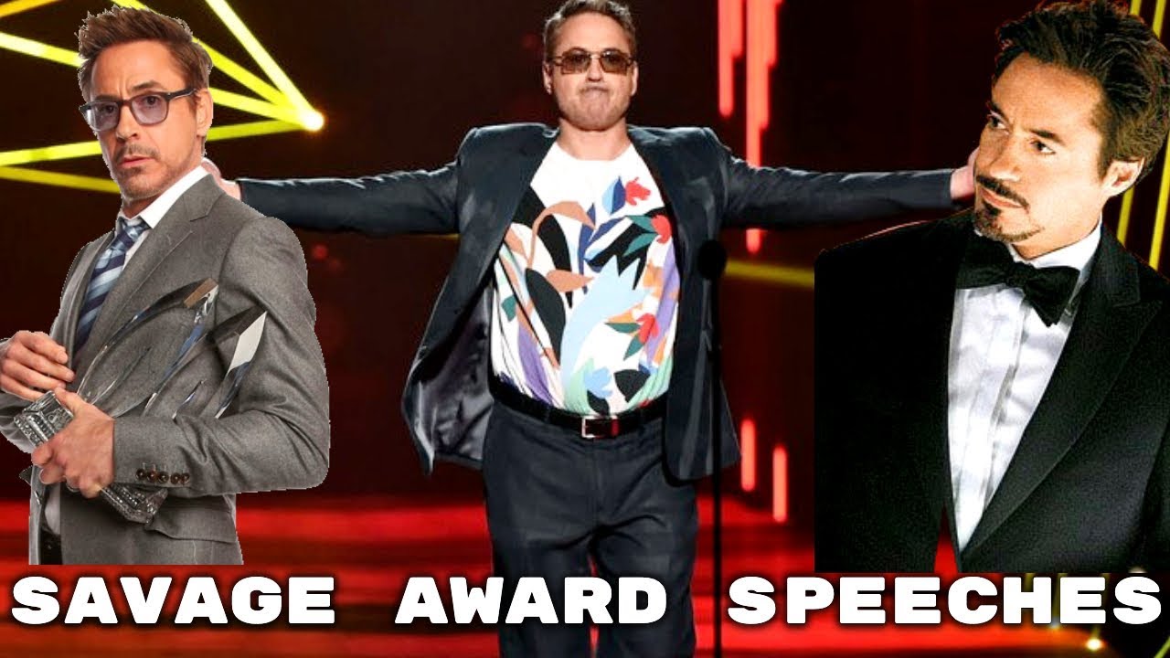 Robert Downey Junior's Savage Award Speeches | RDJs Brilliant Speeches ...