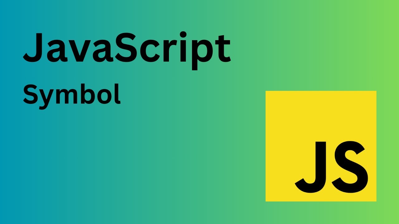 JavaScriptda "Symbol" qiymatlar - YouTube