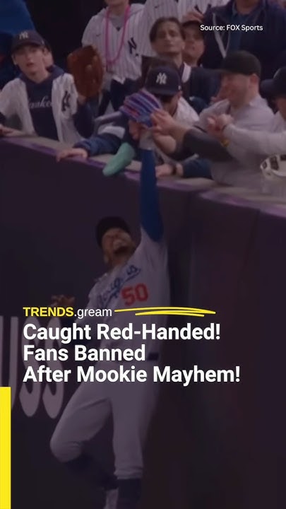 Caught on Camera: Fans Banned for Interfering with Mookie Betts at World Series! - YouTube