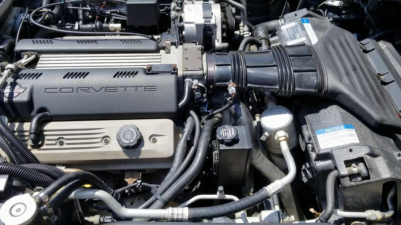 1992 Corvette LT1 Engine Complete 25,356 Miles - YouTube