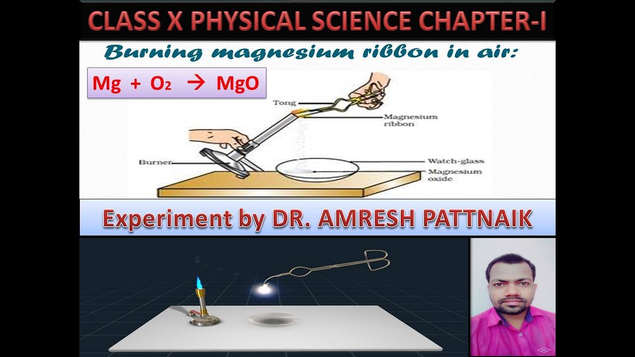 ବାୟୁରେ ମ୍ୟାଗ୍ନେସିଅମ ପାତର ପ୍ରଜ୍ୱଳନ /ଦଶମ ଶ୍ରେଣୀ /ରାସାୟନିକ ପ୍ରତିକ୍ରିୟା ଓ ...