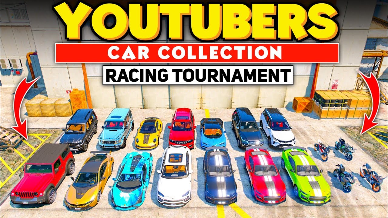 All Famous YouTubers Super Cars & Bikes 🔥 Fastest Racing Tournament! 😱 ...