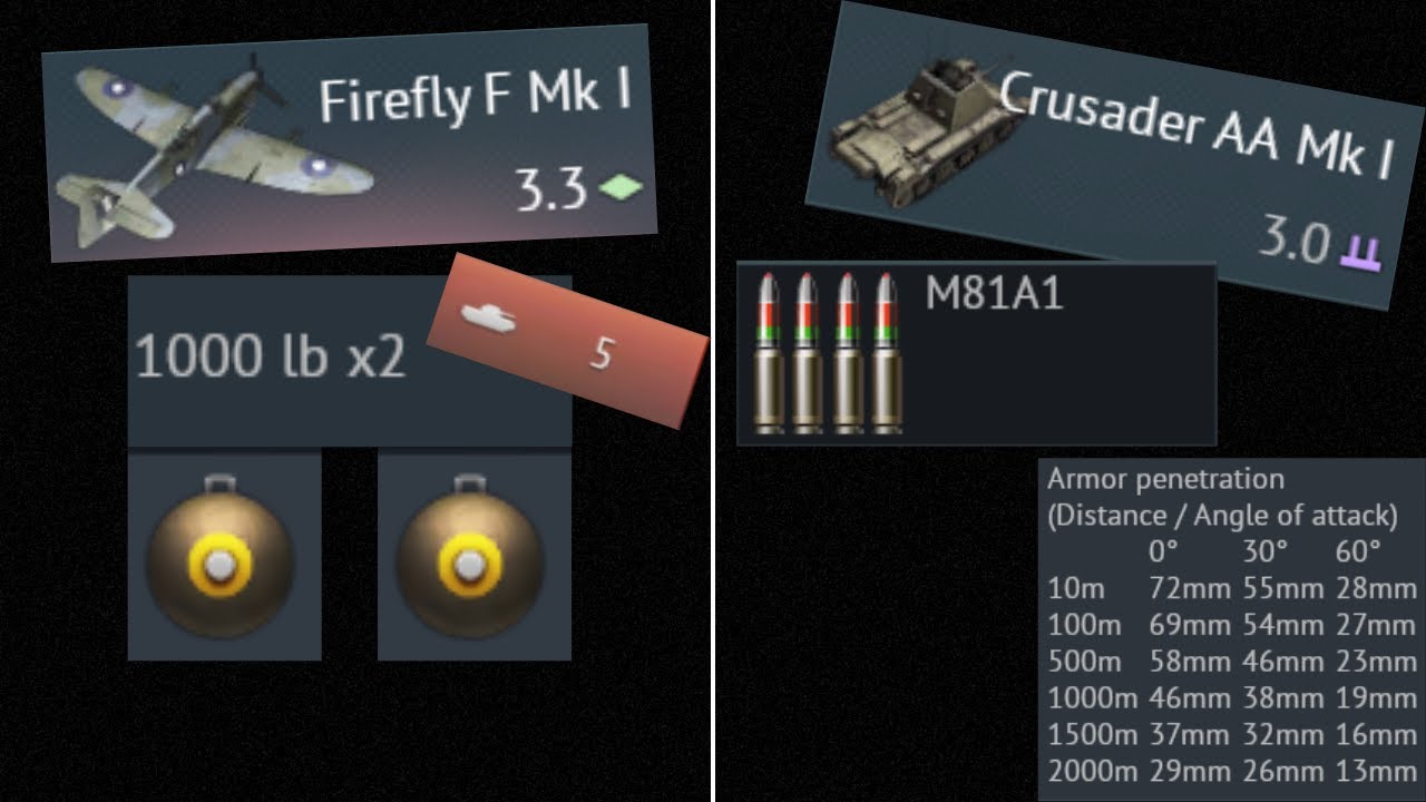 The 3.0 IFV | Crusader AA MKI and Firefly in War Thunder - YouTube