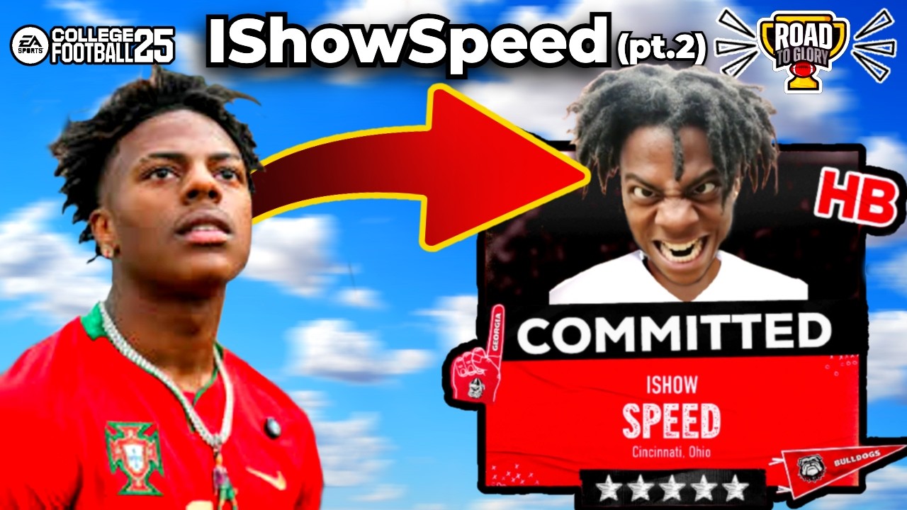I Put IShowSpeed in College Football 25! (Part 2) - YouTube