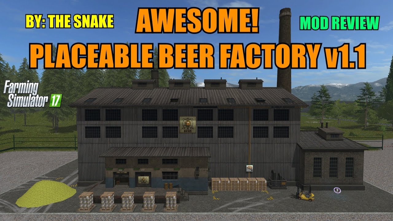 FS17 - Placeable Beer Factory v1.1 "Mod Review" - YouTube