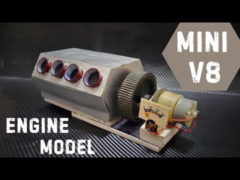 i create V8 engine working model - YouTube