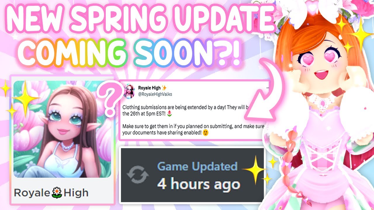 ROYALE HIGH UPDATED?! NEW SPRING UPDATE COMING SOON?! 🌷 Royale High ...