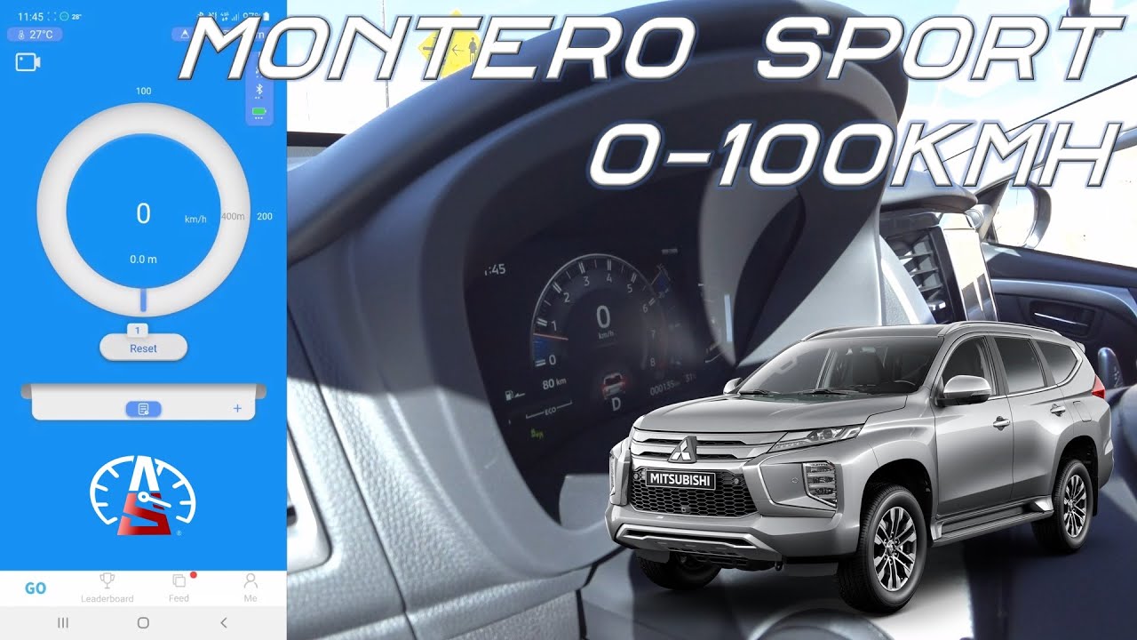 Mitsubishi Montero Sport 0-100km/h (0-62MPH) #dragy - YouTube