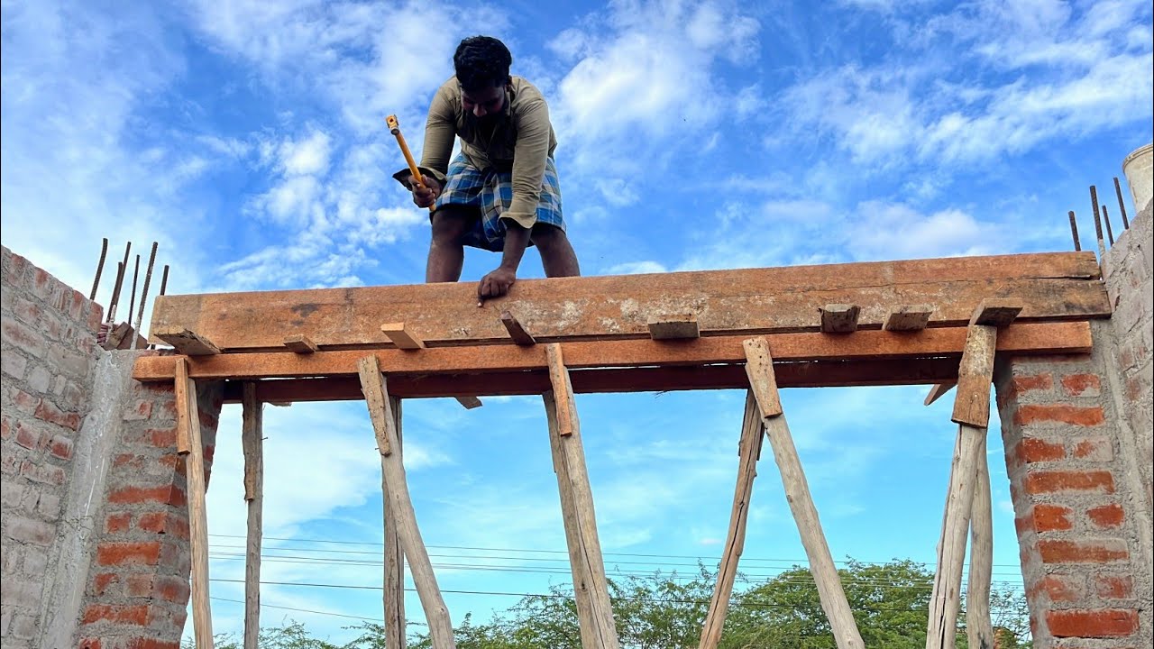 Building Beam Formwork Techniques_Roof Shutter Beam Centring Work On ...