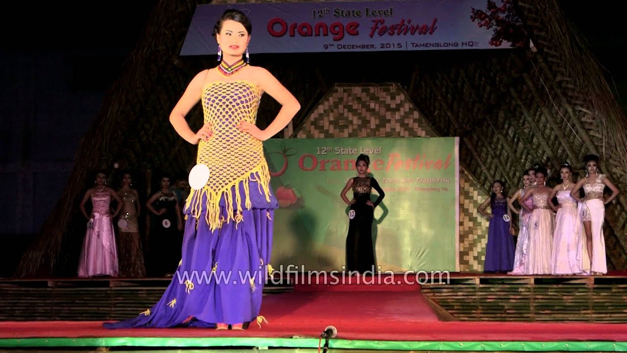 Manipur models walk ramp with beautiful designers' gown - YouTube