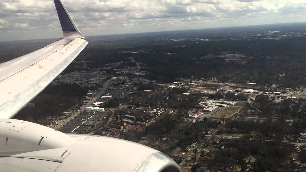 United Airlines Boeing 737-800 bumpy landing into Atlanta - ATL - YouTube