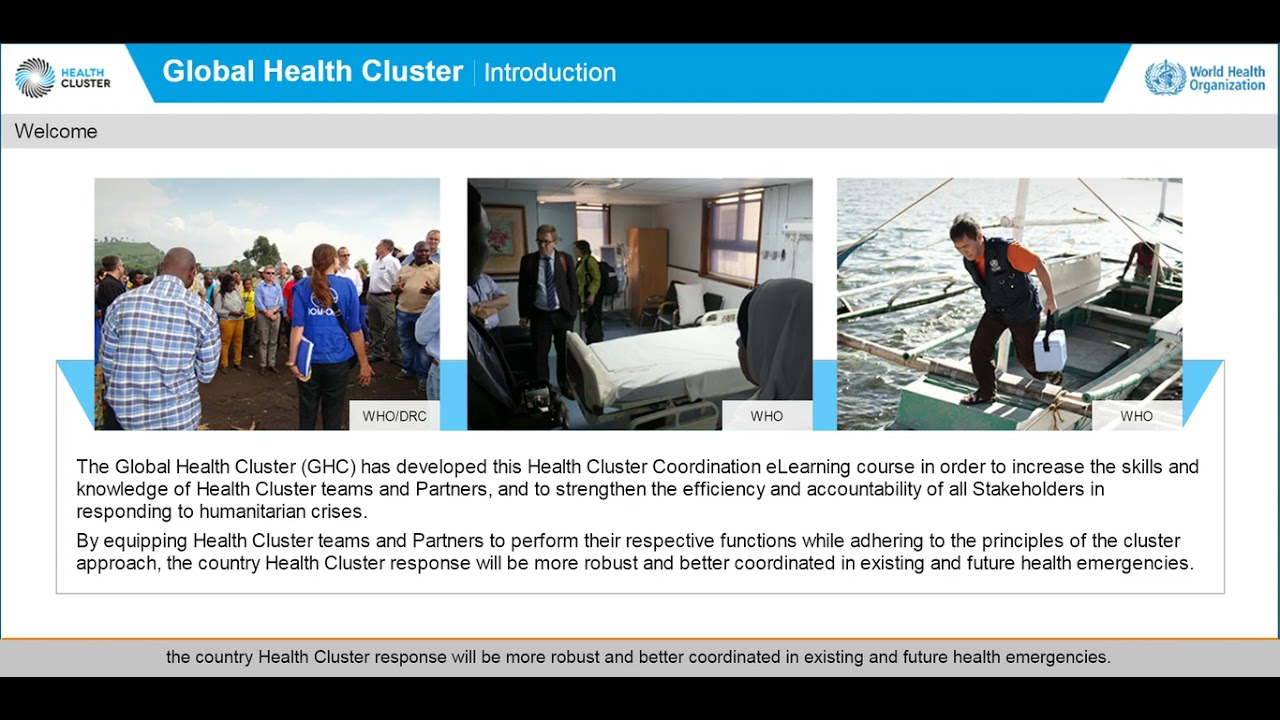 WHO Health Cluster Introduction🎈Access here free🎀 - YouTube